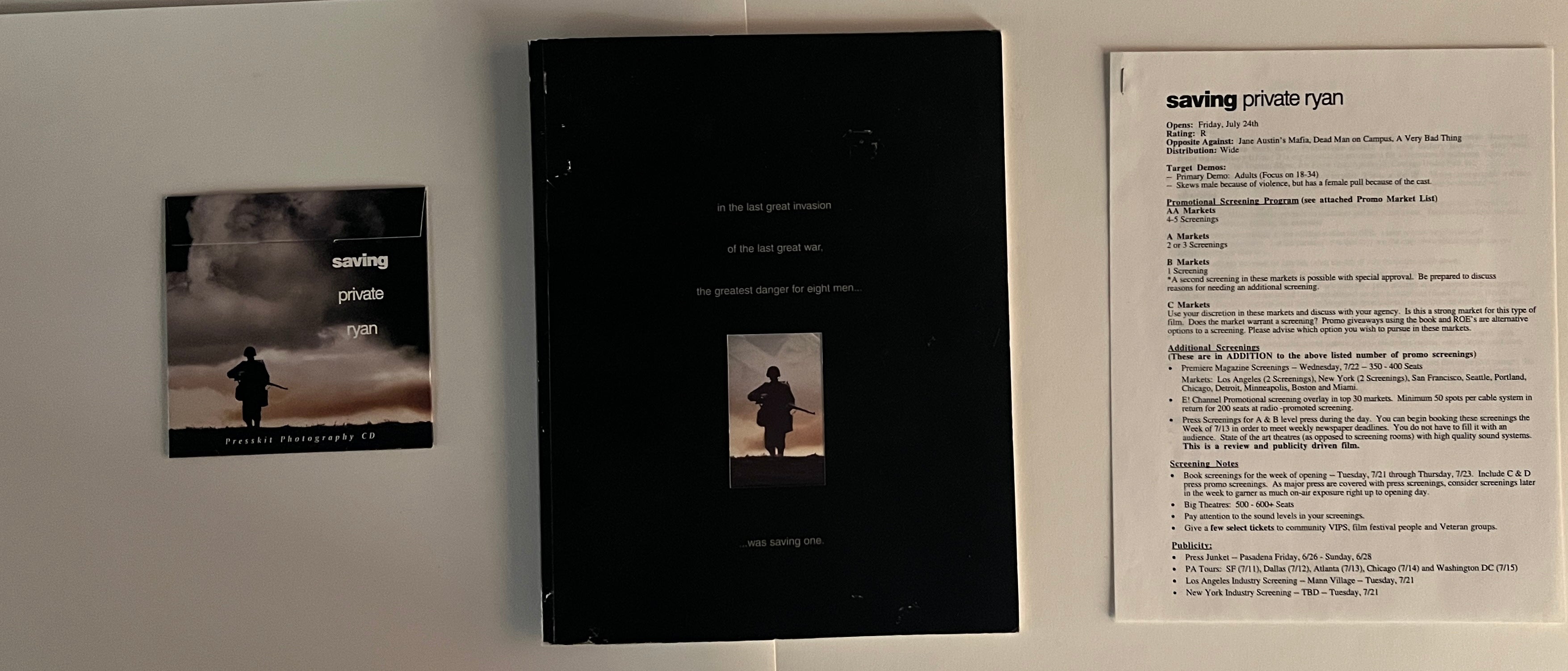 Saving Private Ryan press kit – Cool Stuff PD