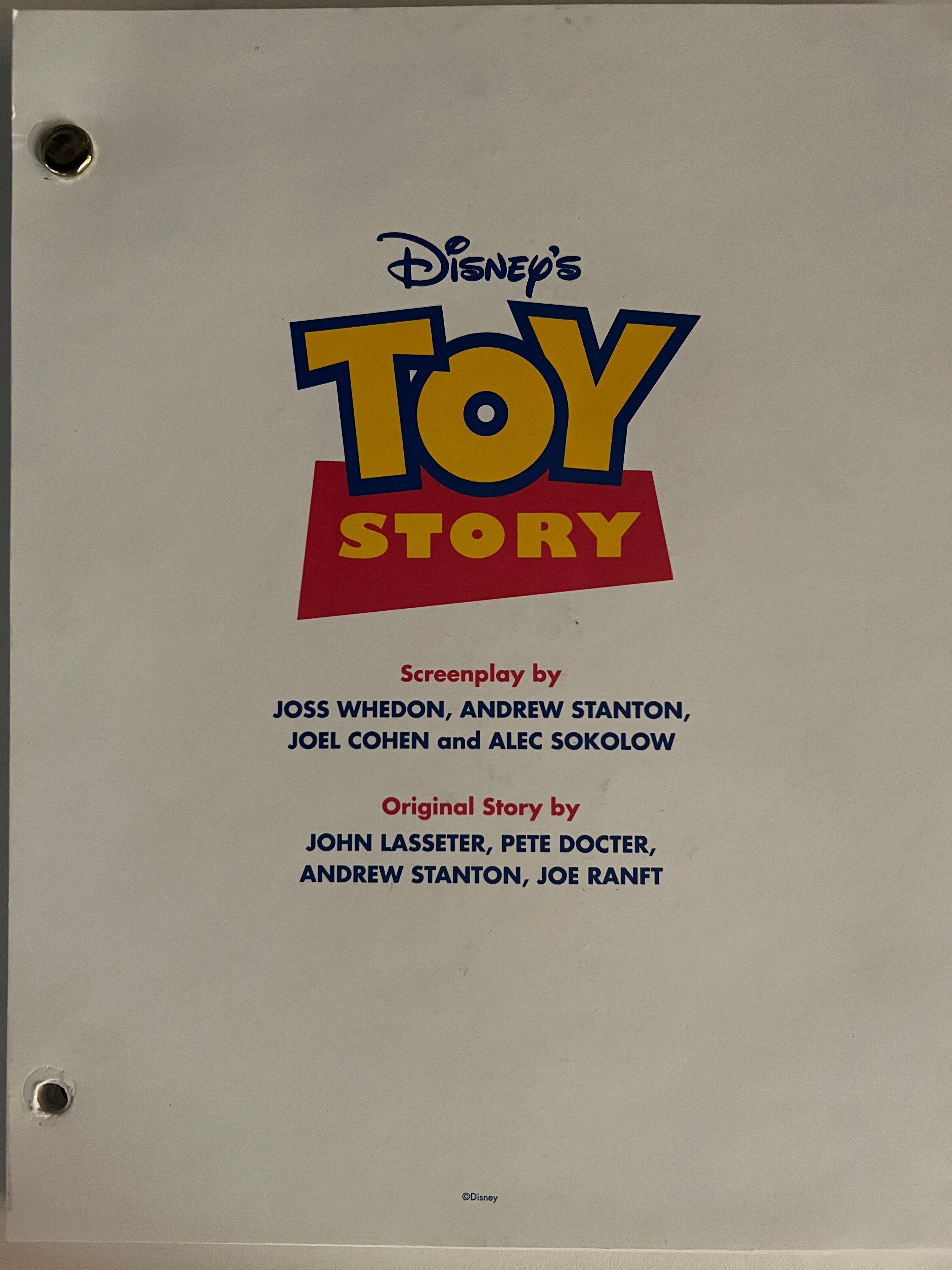 Toy Story Movie script – Cool Stuff PD