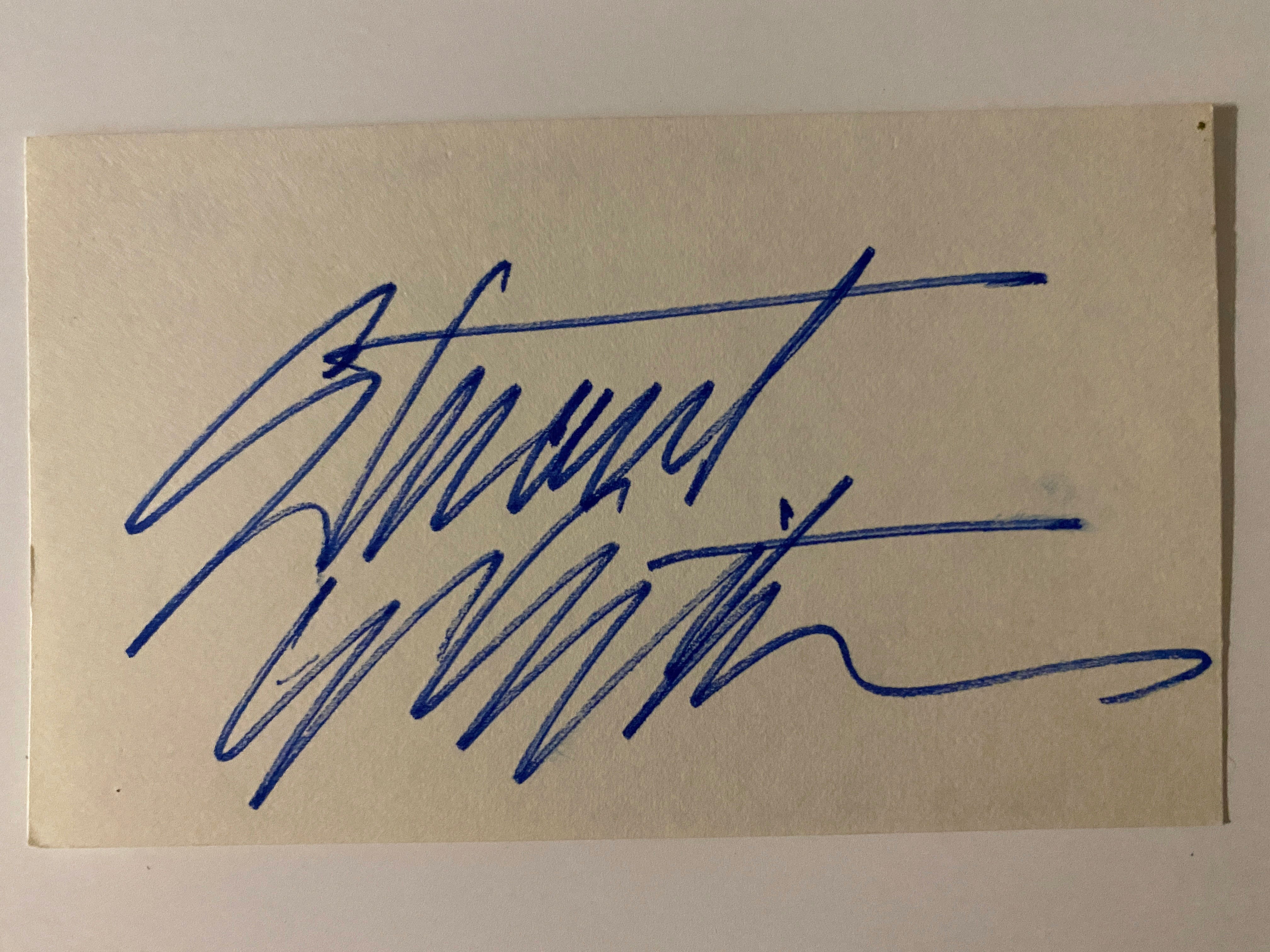 Stuart Whitman signature cut – Cool Stuff PD
